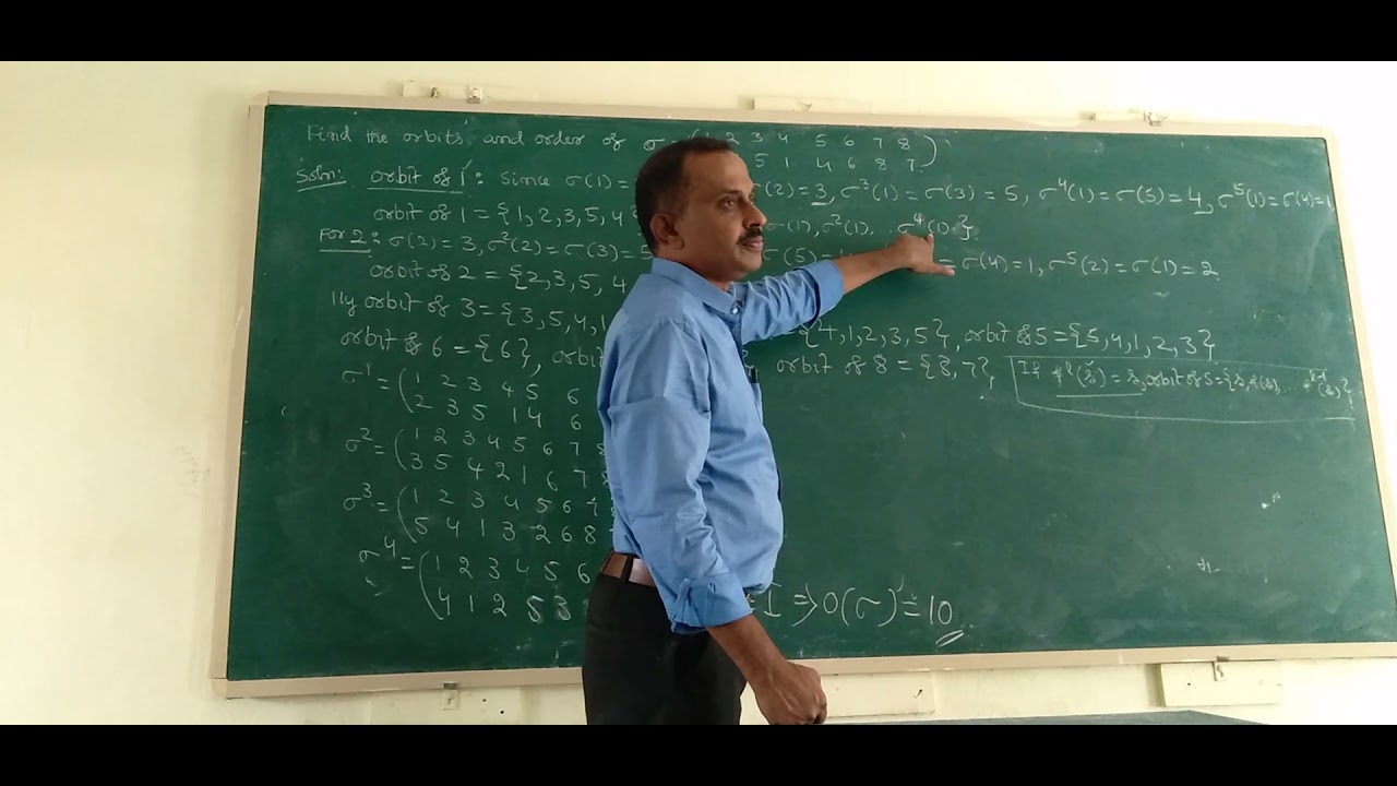 orbit and order of a permutation - YouTube