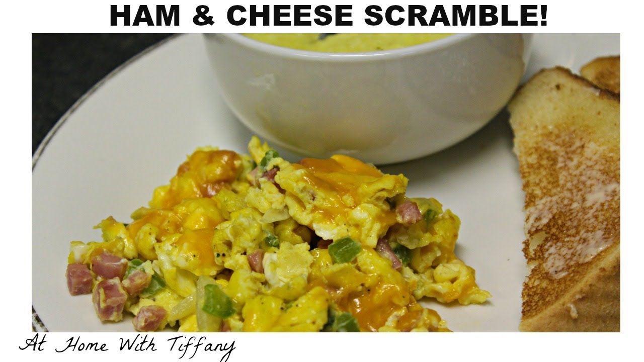 Easy 10- Minute Breakfast! | Ham & Cheese Scramble - YouTube