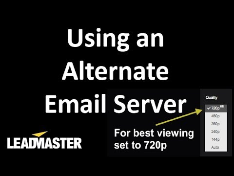 Using an Alternate Email Server to send email from LeadMaster - YouTube