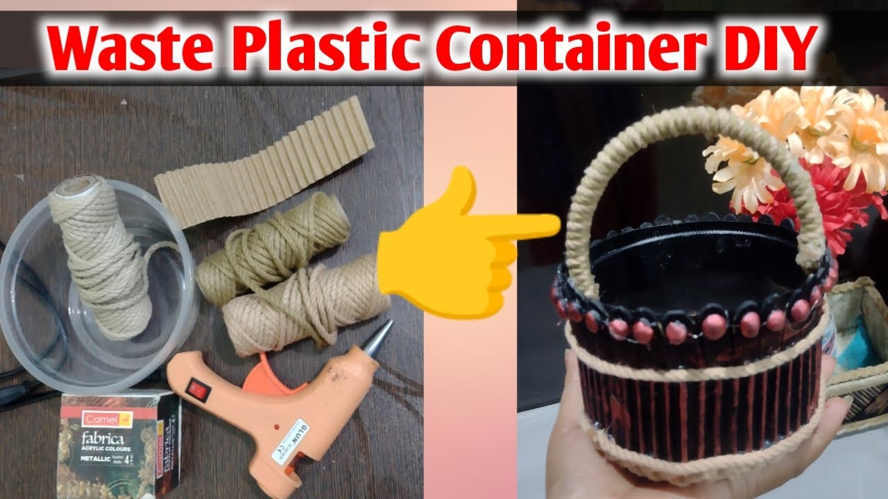 Waste Plastic Container Reuse Idea /Plastic Food Container DIY... # ...