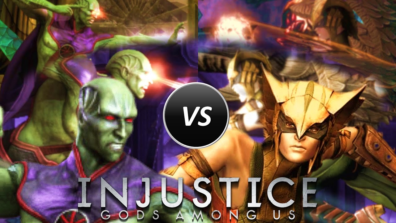 Injustice: Gods Among Us | Martian Manhunter vs. Hawkgirl (Very Hard ...