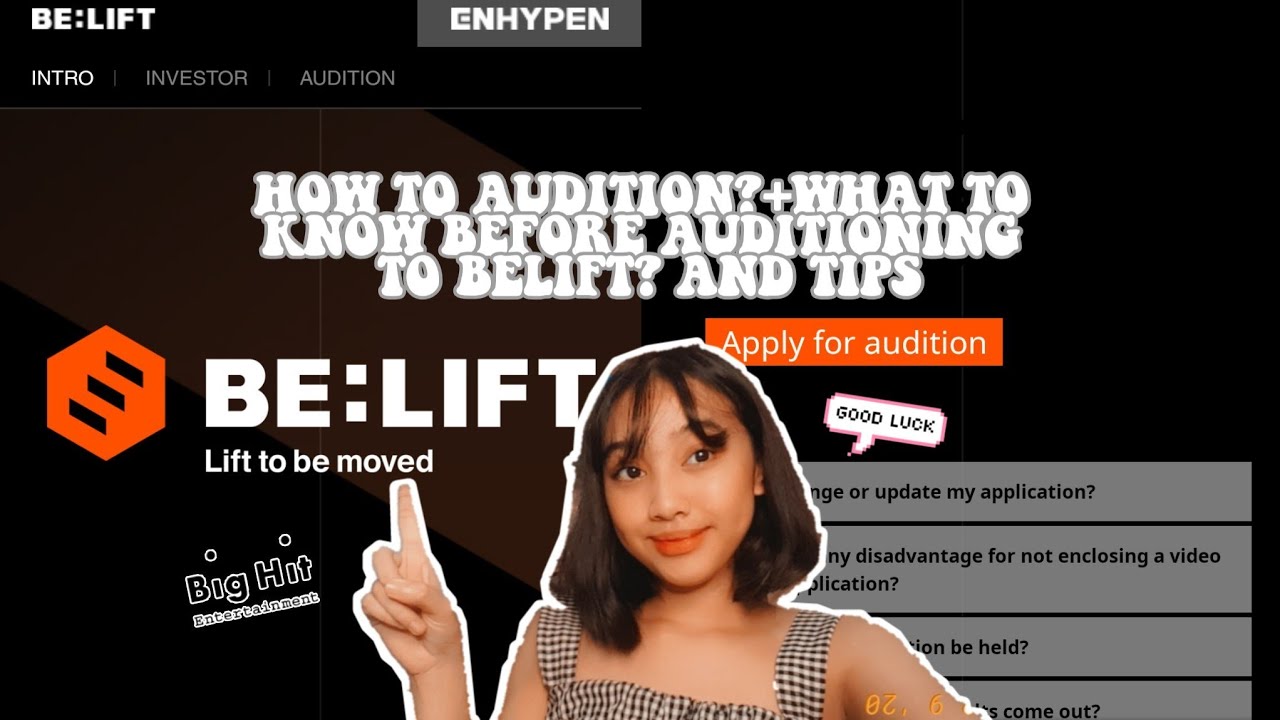 HOW TO AUDITION AT BELIFT LAB ENT./빌리프랩 연습생 지원서 + Tips! - YouTube