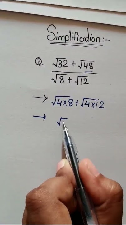 Simplification basic calculations - YouTube