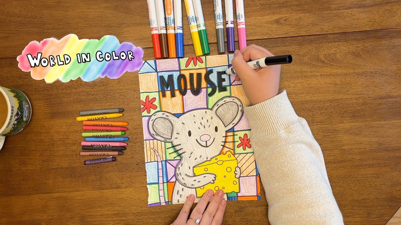 Coloring a Mouse for Toddlers & Kids! | Draw, Art, Paint! - YouTube