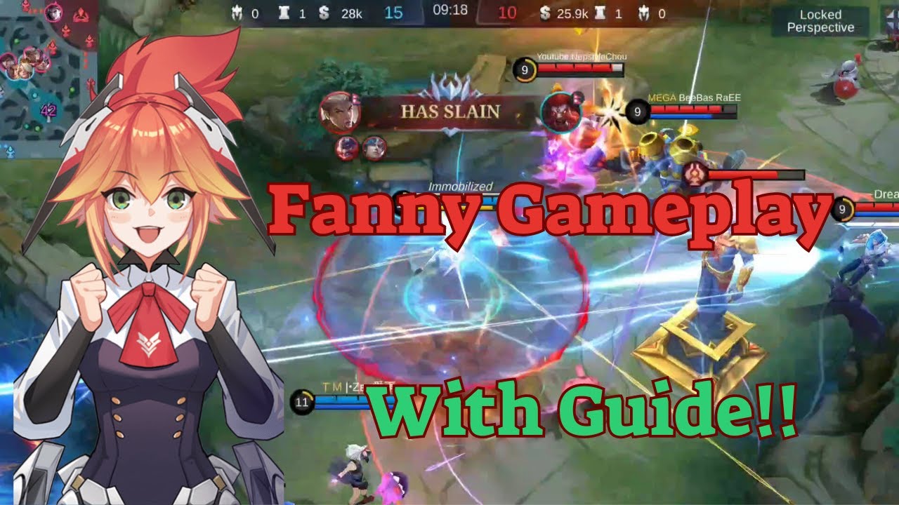 Fanny gameplay with guide |solo que fanny gameplay| - YouTube