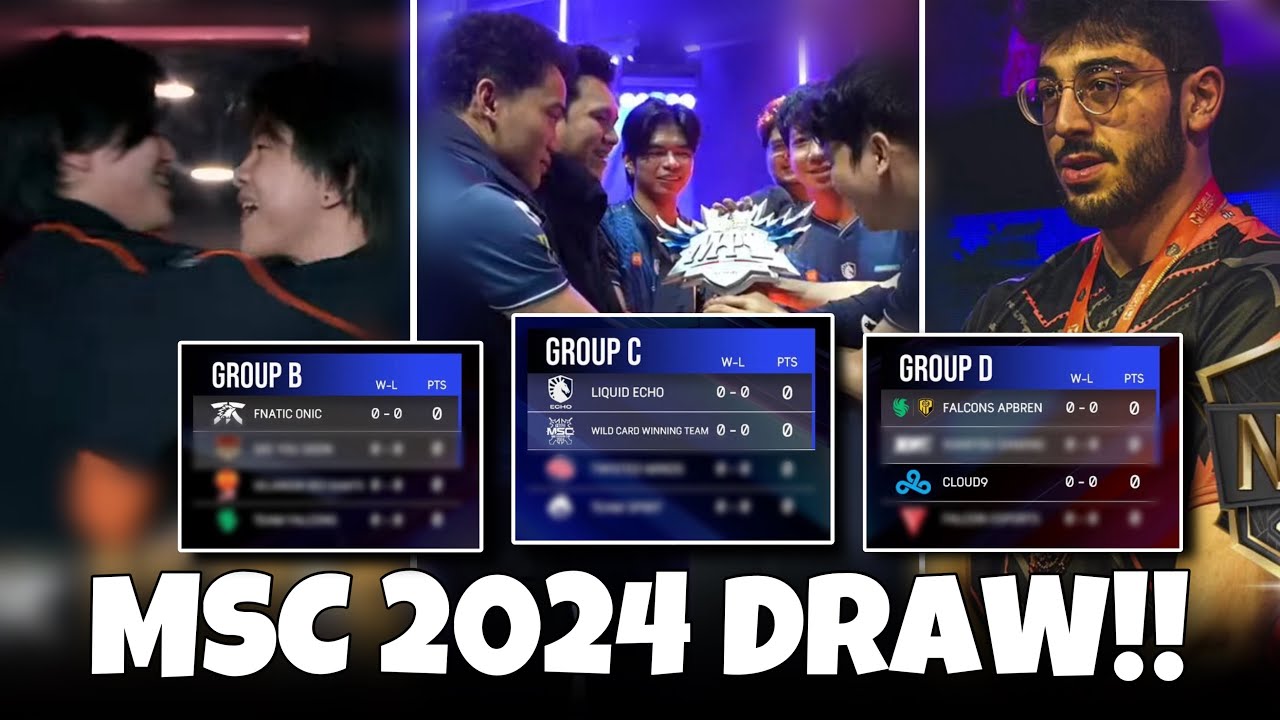 MSC 2024 GROUP DRAW IS OUT!! THIS IS THE CRAZIEST MSC GROUP STAGE EVER!! 🤯 - YouTube