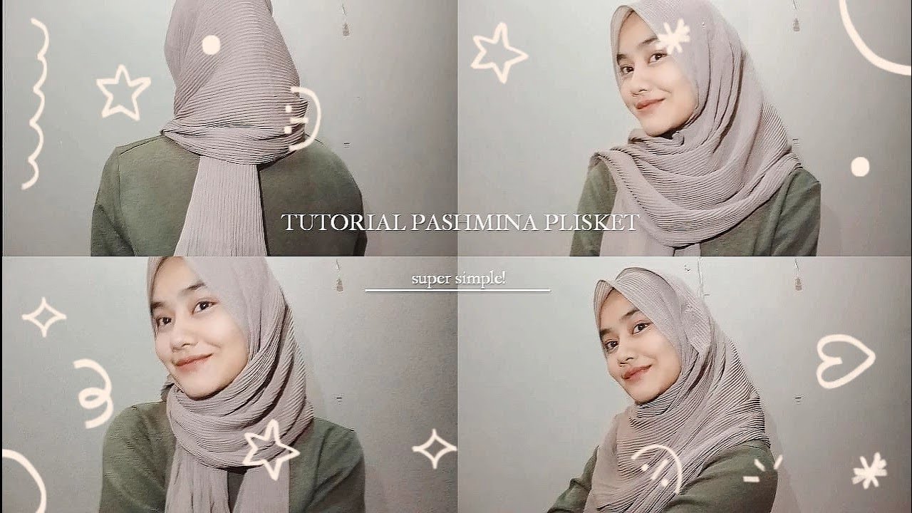 'pashmina plisket simple! ♡(｡’ ’｡)♡ - YouTube