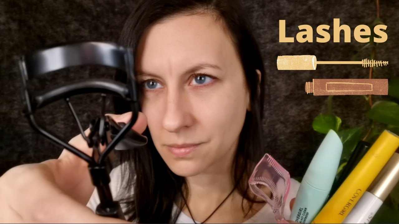 ASMR Just Eye Lashes: Testing Mascaras and Eyelashes Curler - YouTube