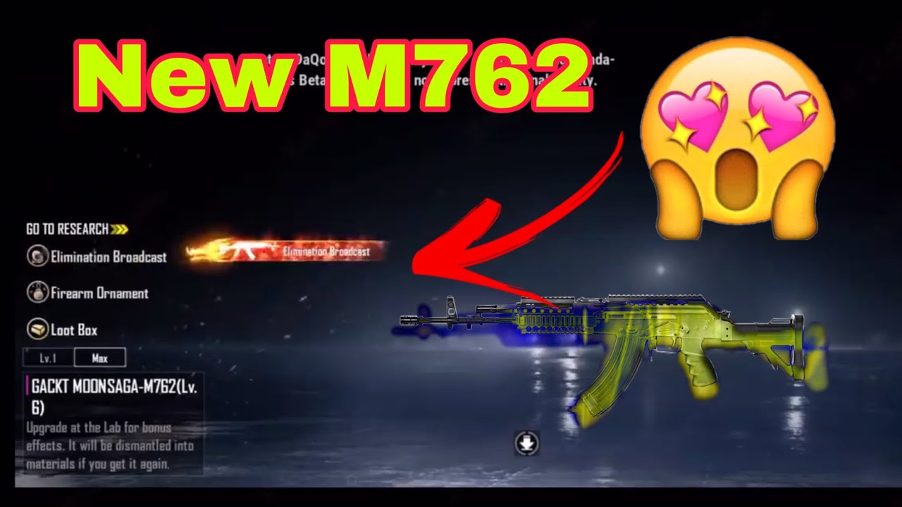 New Gun Skins Leaks Pubg Mobile l New GACKT MOONSAGA- M762 Skin Leak ...