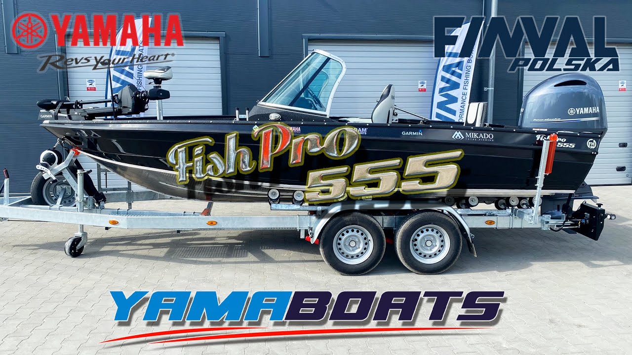 FINVAL 555 FishPro Yamaha F200 #łódźwędkarska #yamaha #Pega - YouTube