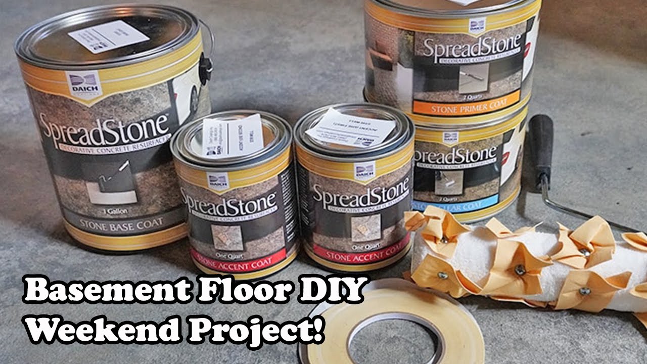 Updating Our Basement Floor with the SpreadStone Concrete Resurfacing ...