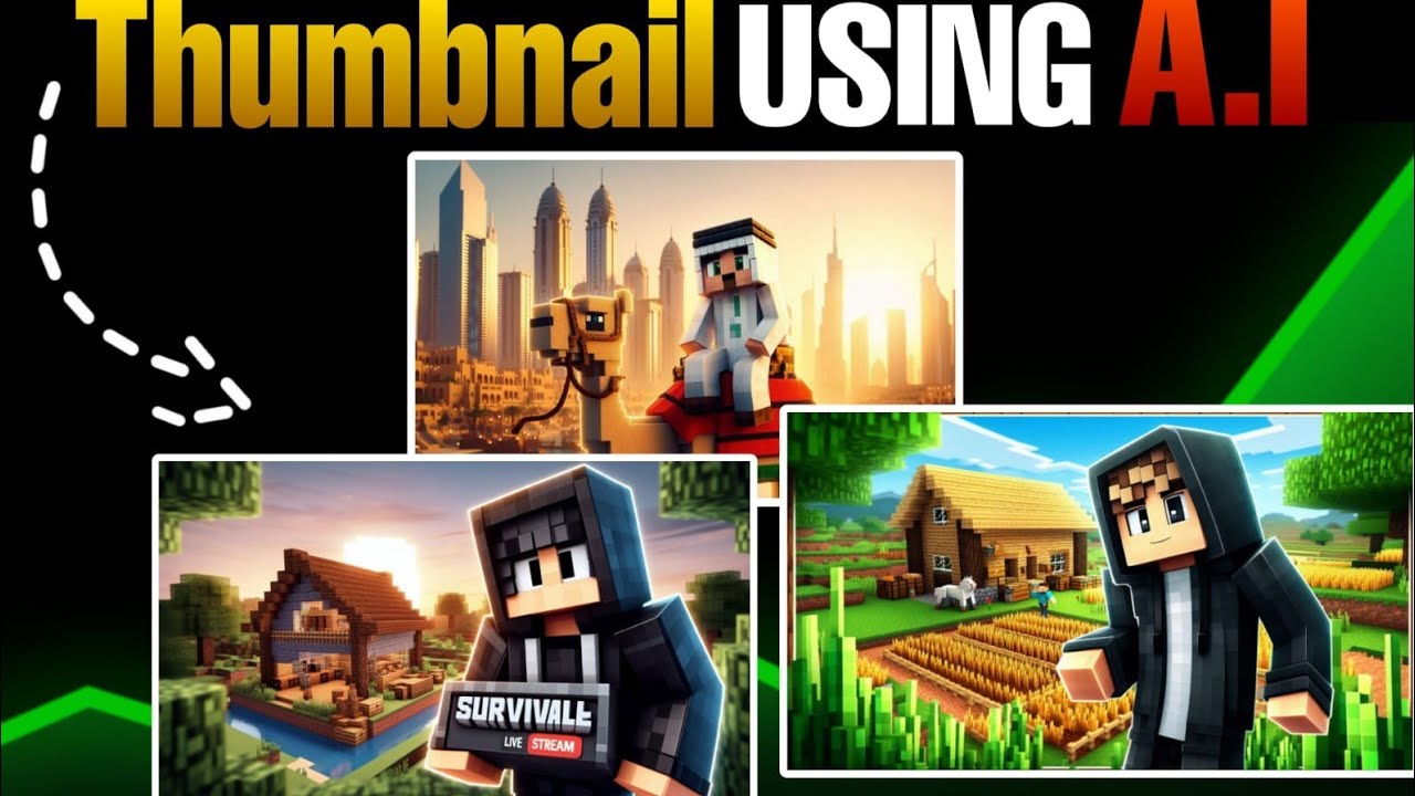 How to make professional Minecraft thumbnail using AI | pie grow | # ...