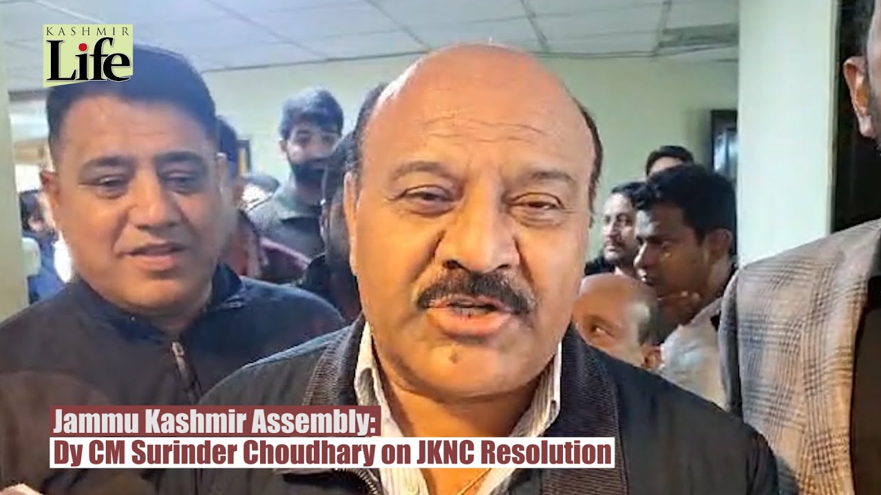 Jammu Kashmir Assembly: Dy CM Surinder Choudhary on JKNC Resolution ...