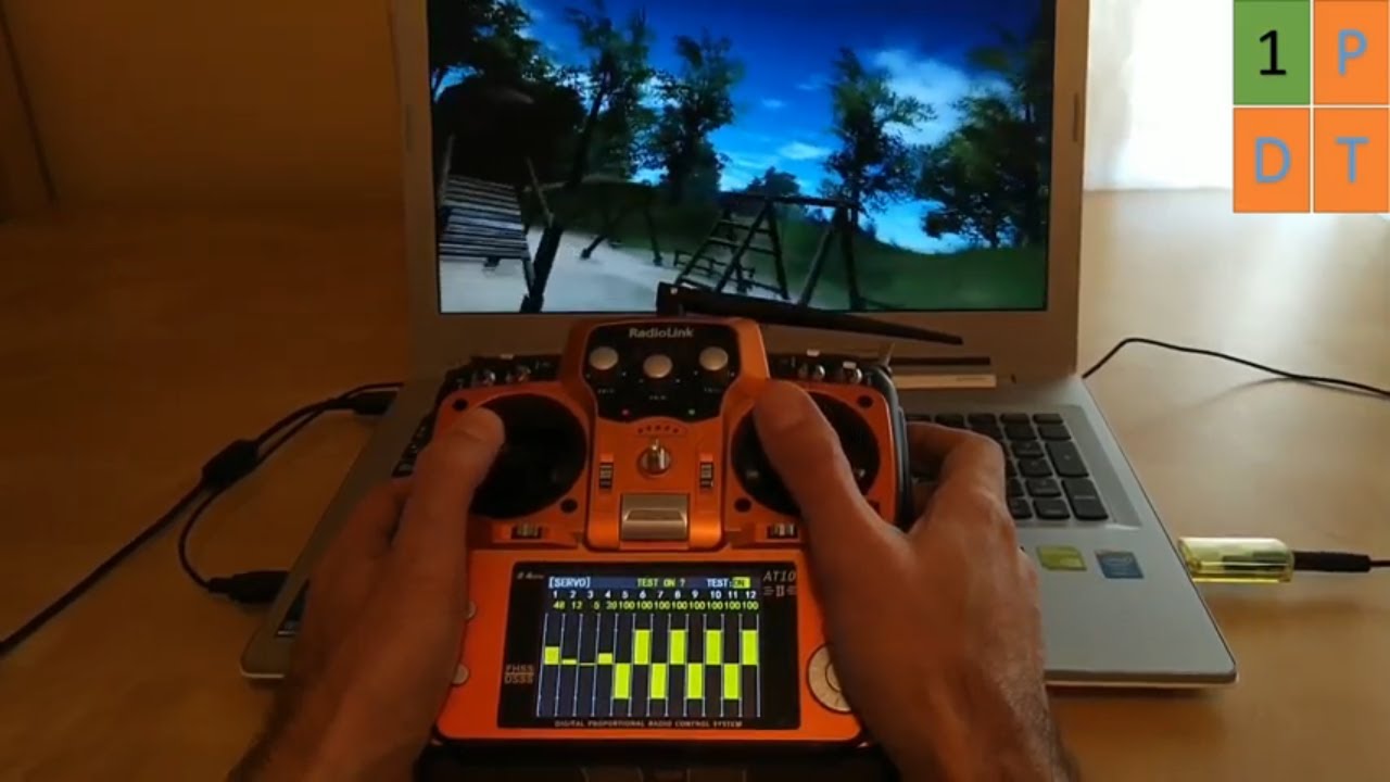 El simulador FeiYing 8 en 1 con la Emisora RadioLink AT10II. - YouTube