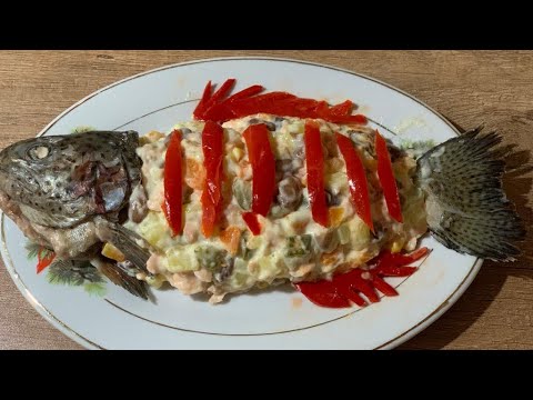 Sallate Ruse e pergatitur me peshk , nje shije ndryshe nga sallata Ruse ...