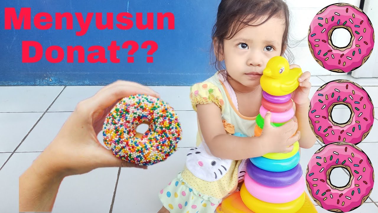 Belajar Menyusun Mainan Donat Warna-warni dan Mengenal Warna-warna ...