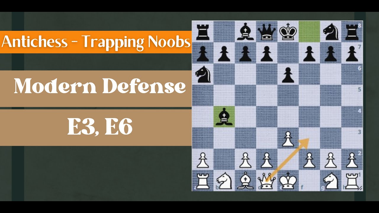 Antichess - Trapping Noobs - Modern Defense - E3, E6 - YouTube