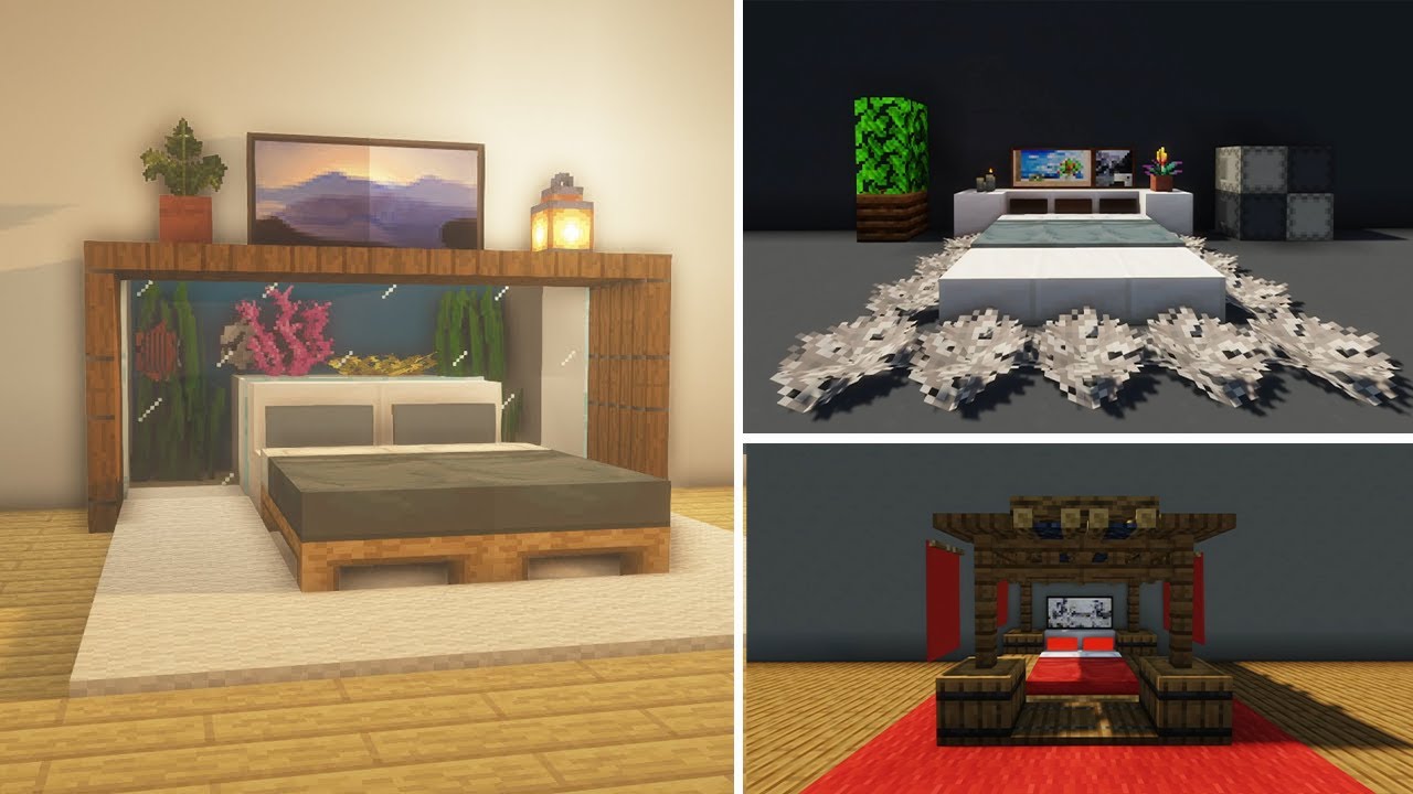 Minecraft: 3 Bed Designs 🛏️ - YouTube