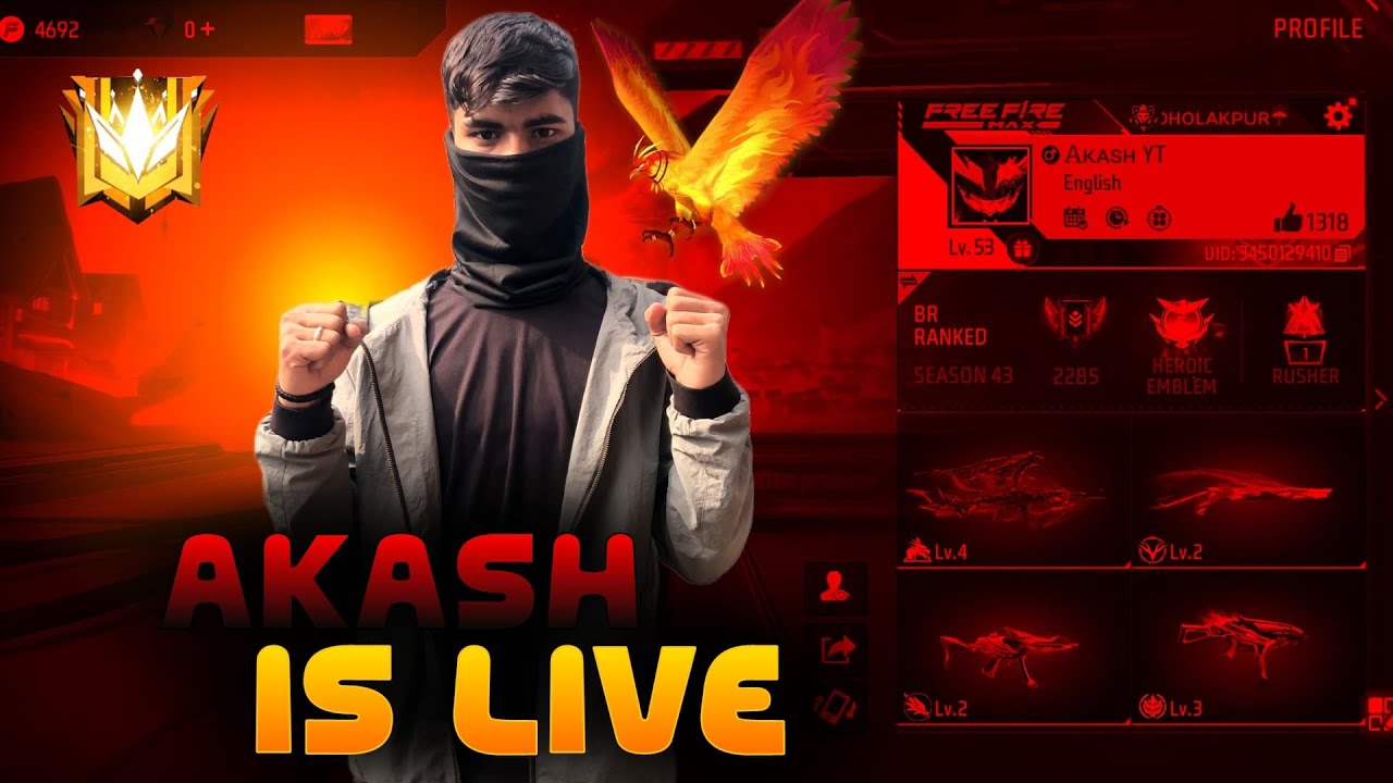(BR CS RANKED)AND ||CUSTOM || Ff ranked match rank push 🖐 live 🔴 - YouTube