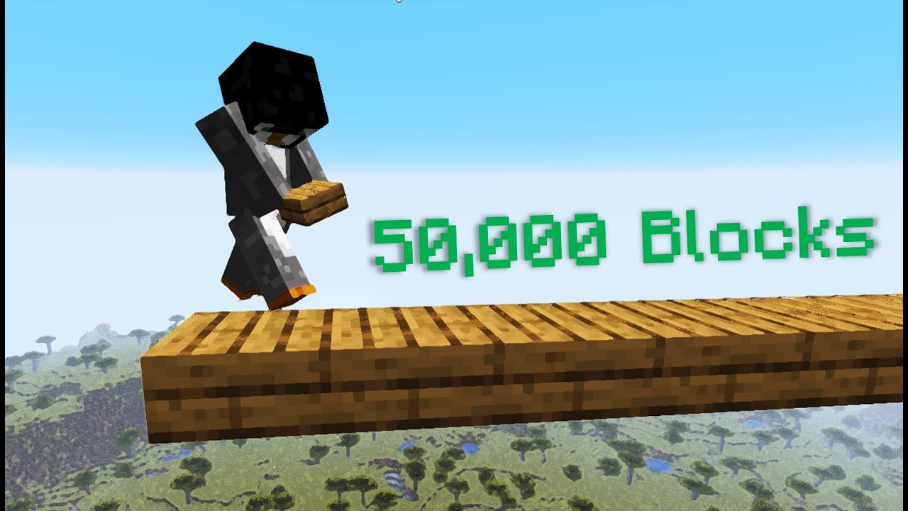 I Built the Longest Ever Minecraft Bridge - YouTube