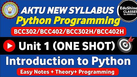 Python Programming BCC302/BCC402 - YouTube
