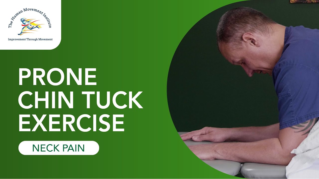 Prone Chin Tuck Exercise - YouTube