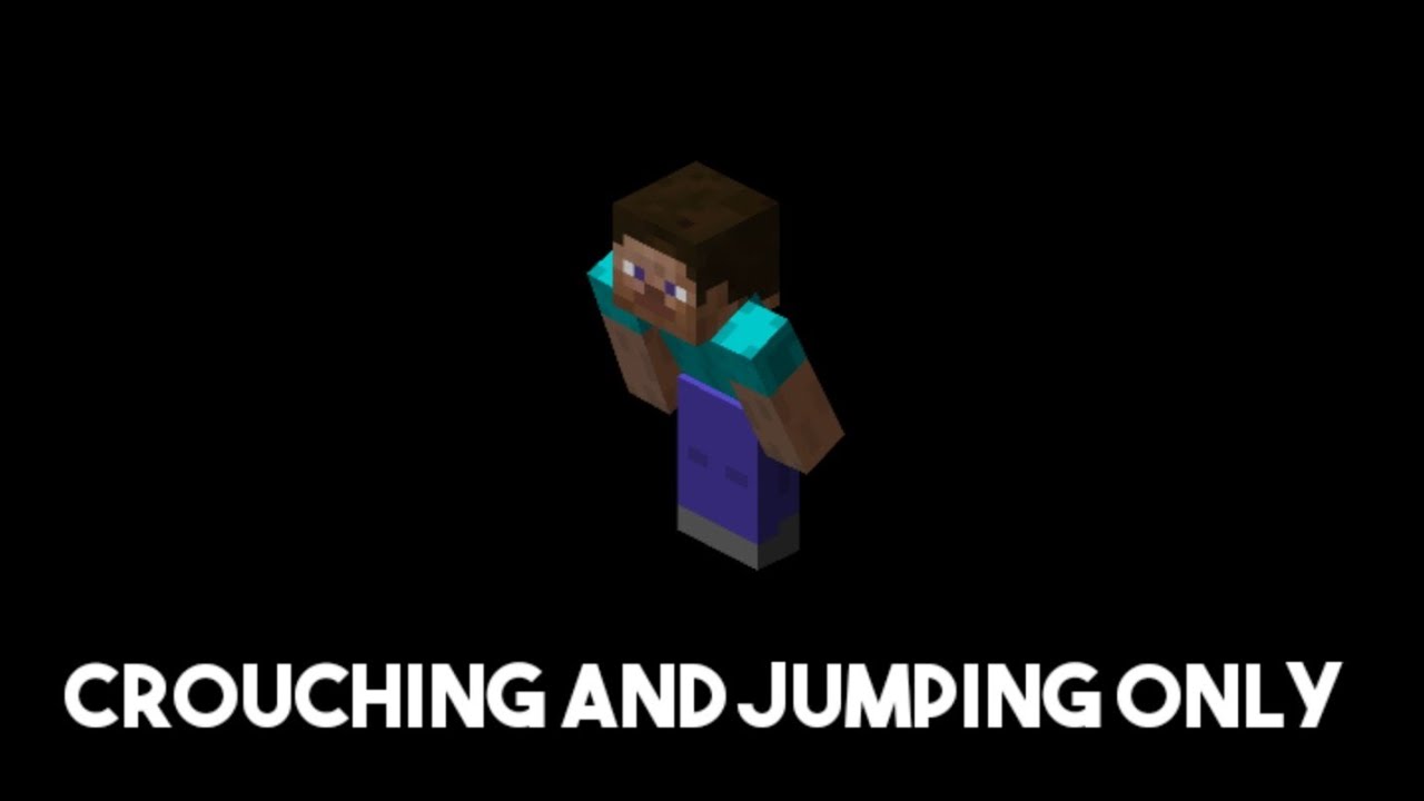 Minecraft but jumping and Crouching only - YouTube