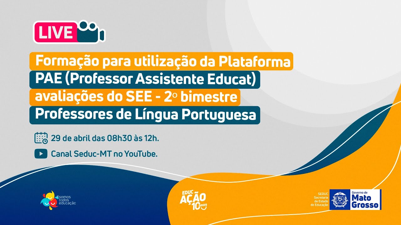Formação para utilização da Plataforma PAE (Professor Assistente Educat ...