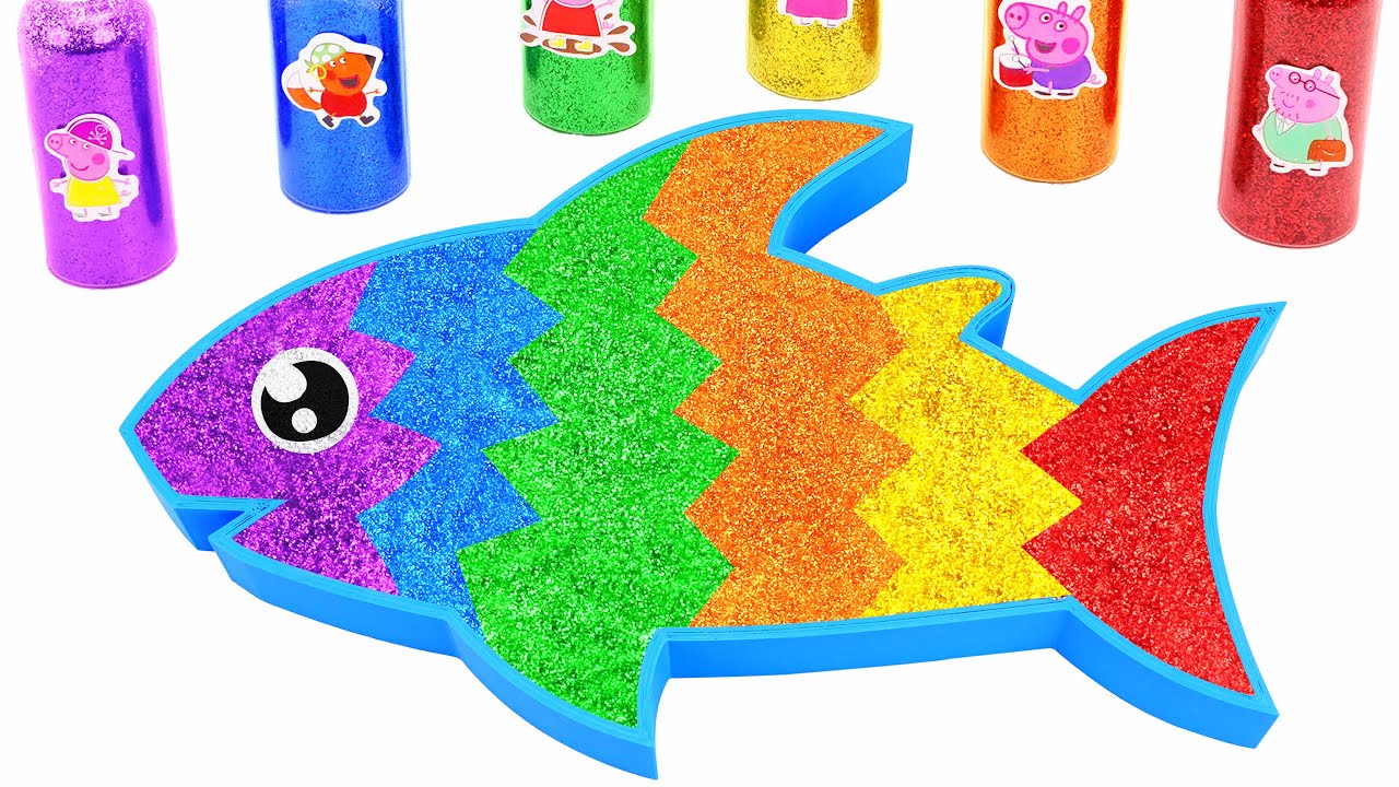 Satisfying Video l How to Make Rainbow Fish Bathtub into Mixing Slime ...