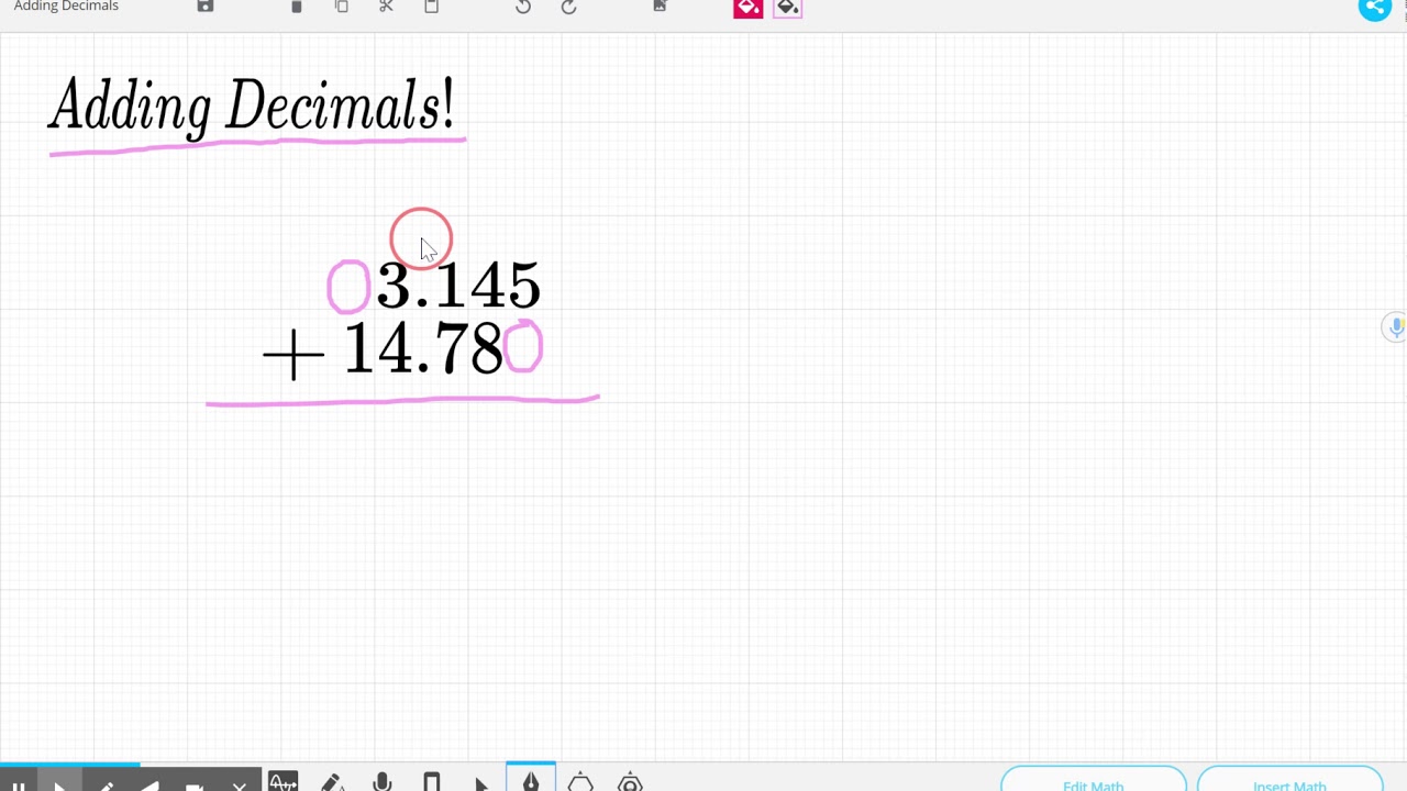 Adding Decimals (Example Video for Stacking) - YouTube