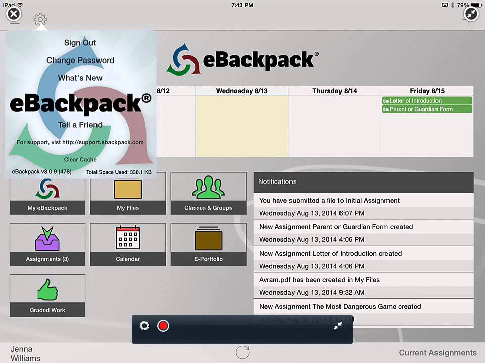 Setting up the eBackpack App - YouTube