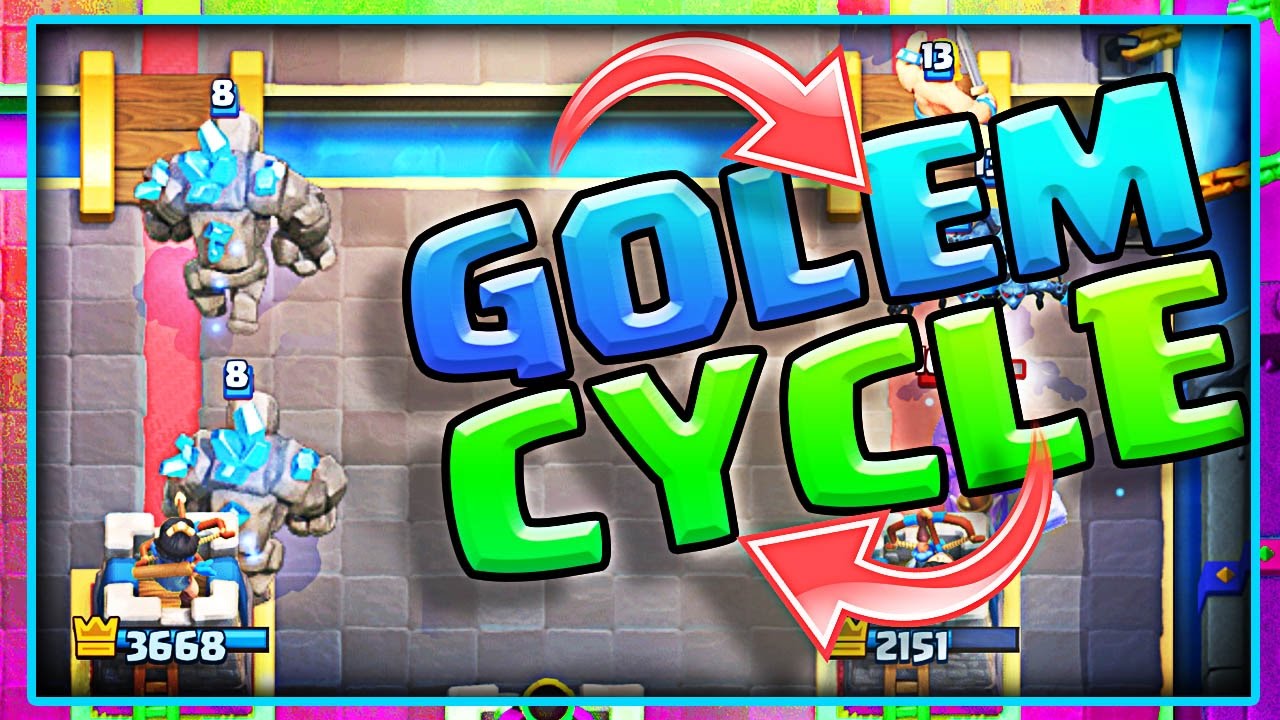 Crazy Golem Cycle Deck • Clash Royale - YouTube