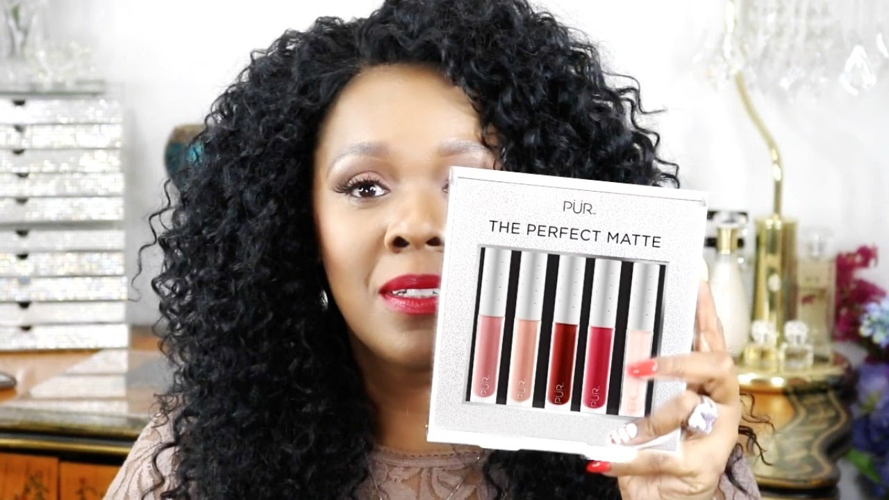 *NEW* Pur Cosmetics The Perfect Matte Liquid Lipsticks 4💄Try Ons - YouTube