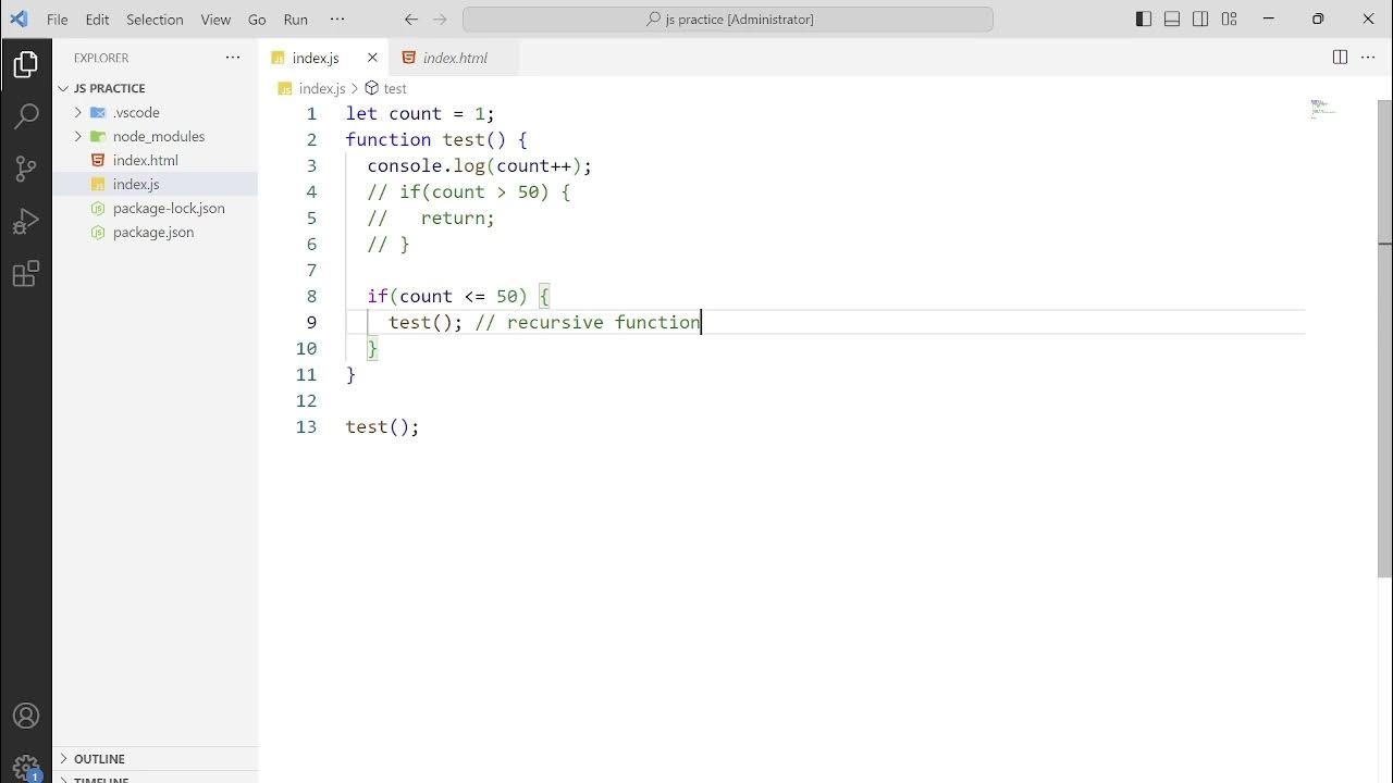 JavaScript Recursive function - YouTube