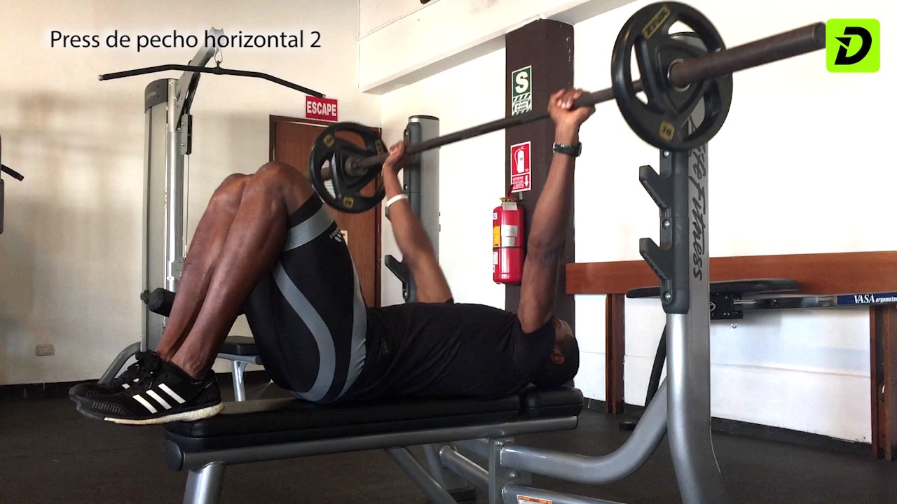 Press de pecho horizontal (B) - YouTube