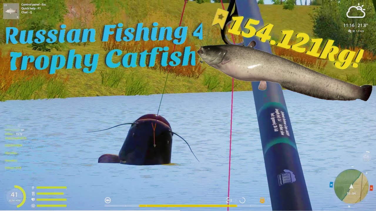 Russian Fishing 4 Trophy Catfish 154.121kg! - YouTube