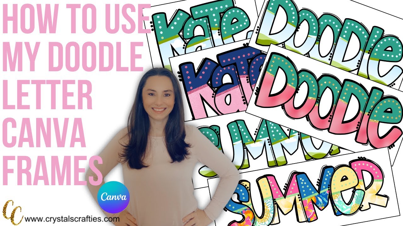 How to Use Canva Letter Frames | Doodle Letters & Canva Frames Tutorial ...