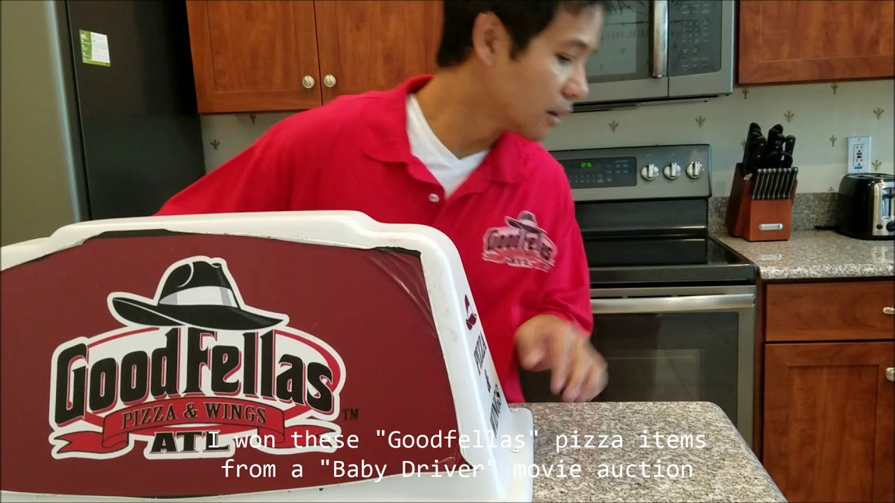 "Baby Driver" Goodfellas Pizza Delivery props and costumes - YouTube