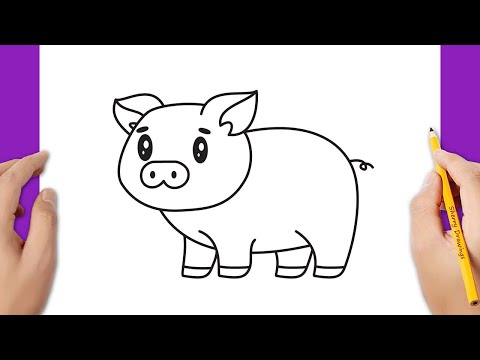 How to draw a pig easy