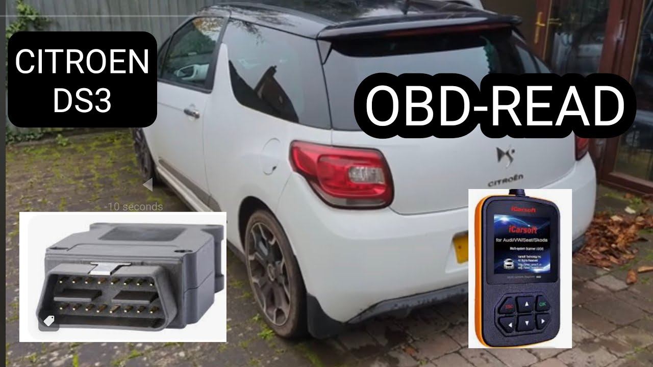 CITROEN DS3 , OBD READER & iCarsoft i970 - YouTube