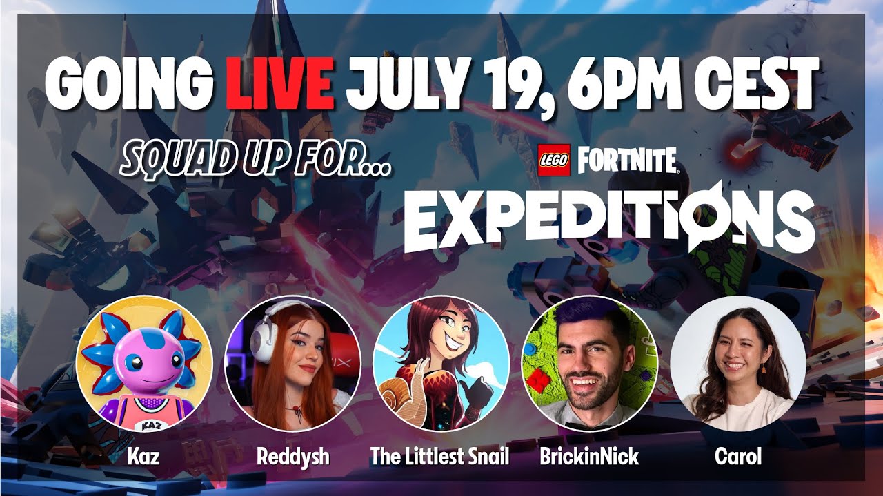 LEGO Fortnite Expeditions Livestream with Reddysh, Kaz, The Littlest ...