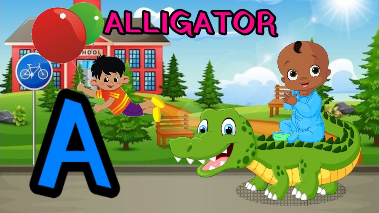 A for Alligator|A-Z Animals|abcd|abcd song|kids learning channel|learn ...
