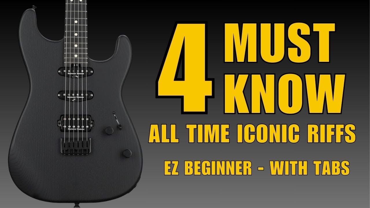 4 EASY MUST KNOW Iconic All-Time Great Guitar Riffs with TABS - YouTube