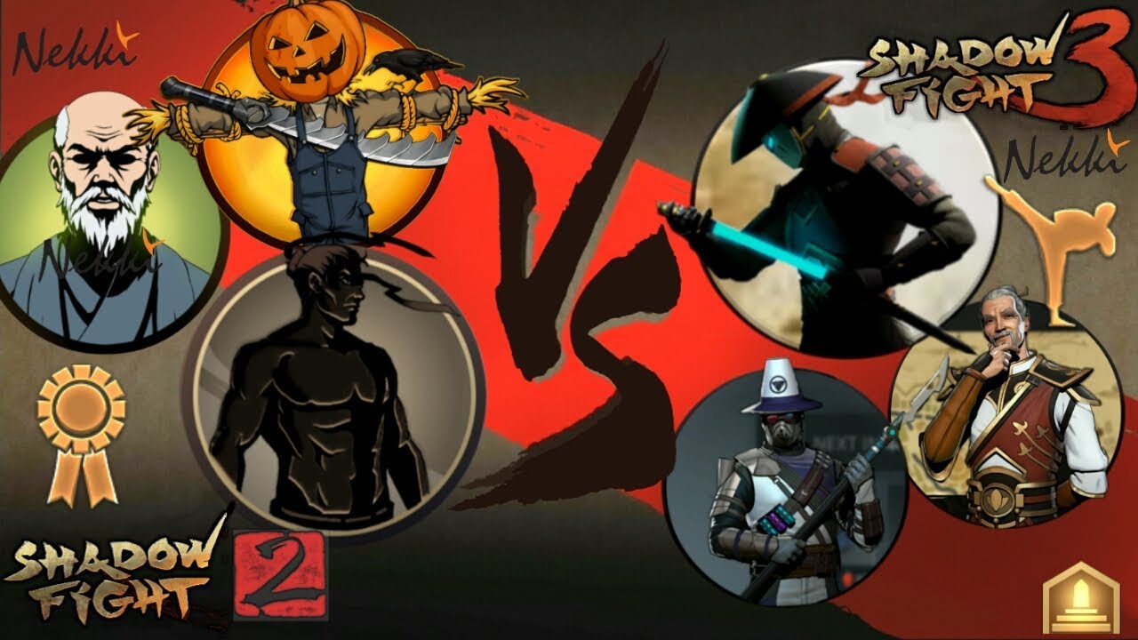 Shadow Fight 2 VS Shadow fight 3 - 6 character fight for 3 category ...