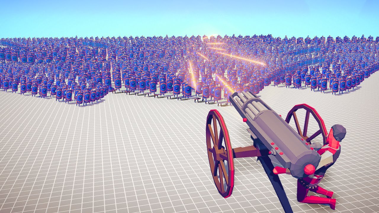 SUPER MACHINE GUN 🔥 vs ⚔️ 200x MELEE ARMY / Totally Accurate Battle ...