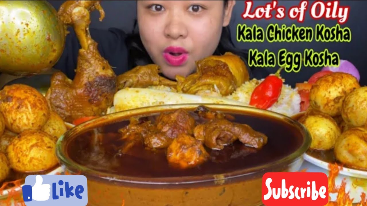 SUPER🤗 OILY KALA CHICKEN KOSHA 💥 SPICY CHICKEN CURRY🥰OILY EGG KOSHA 🌶 ...