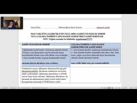 Ceza Özel 5.Ders (Malvarlığına Karşı Suçlar-4 / Şahsi Cezasızlık Sebepleri, Etkin Pişmanlık Hük.)