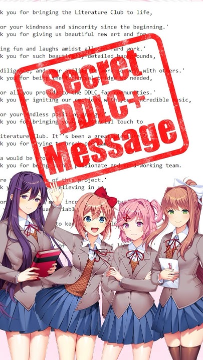 Doki Doki Did You Know? DDLC+ Secret Message - YouTube