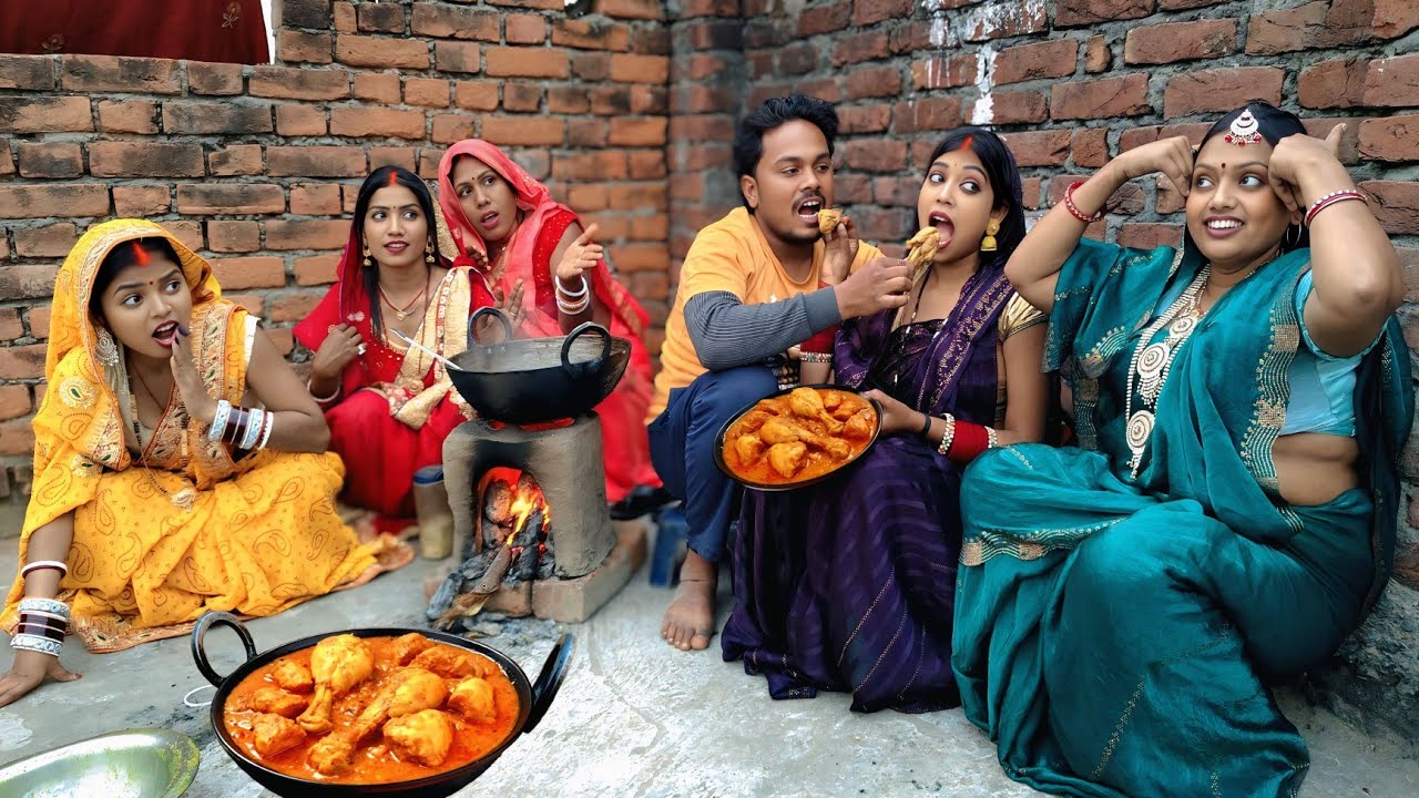 चटनी सास और बहू मुर्गा खाने के लिए गांव के लड़का को घर बुलाती ...