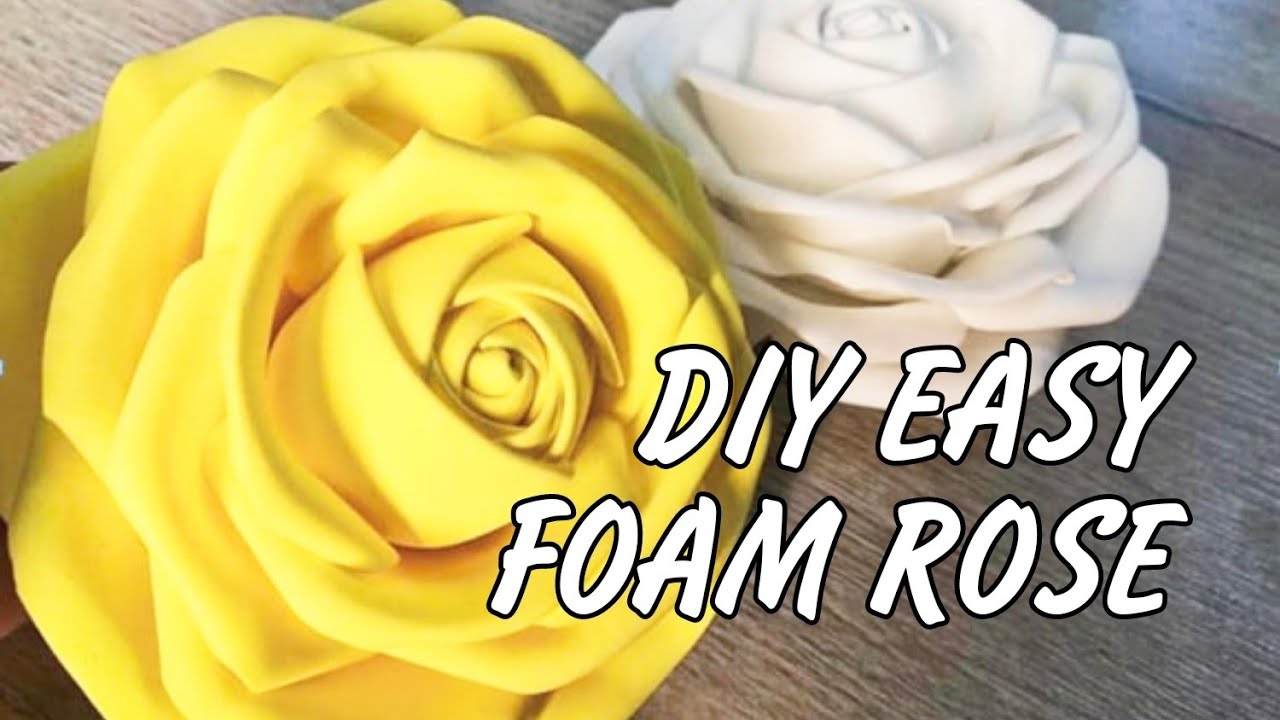 Easy foam rose - foam sheet flowers tutorial - YouTube